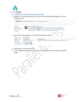 Nintex installation guide | PDF | Databases | Computer Software and Applications