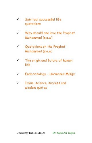 Definitions and MCQs of Ninth Class Chemistry (Atomic Structure) | DOC