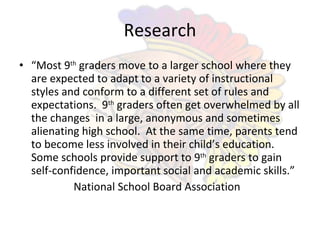 9th Grade Academy Informational Presentation | PPT