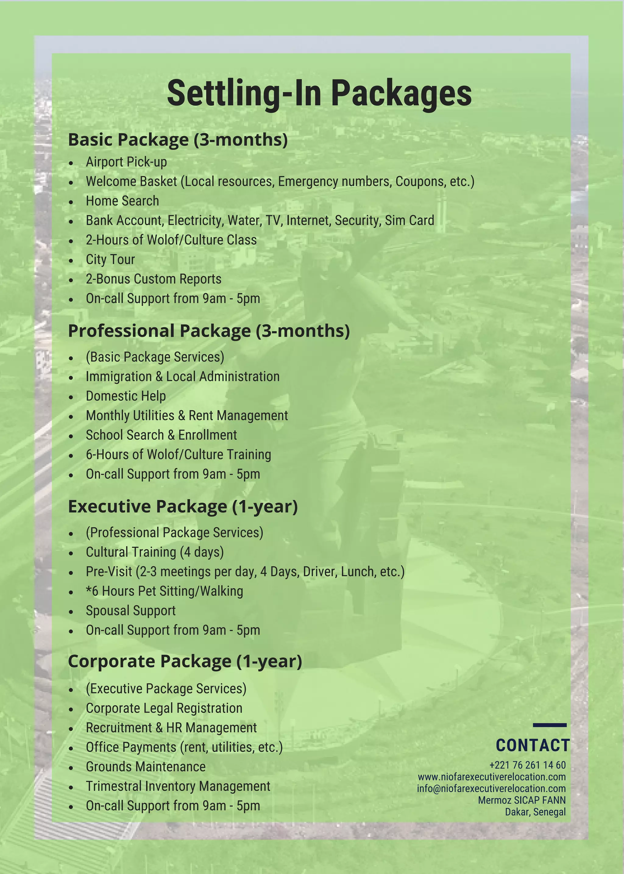 Niofar Executive Relocation Settling-In Services Flyer | PDF