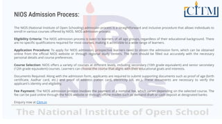 Nios Admission 2023 | PDF
