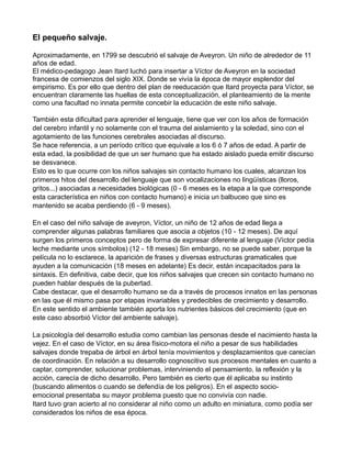 victor el Niño salvaje pelicula resumen | ODT
