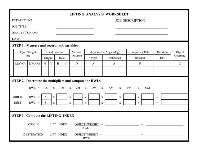 Niosh lg forms | PDF