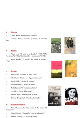 Niños holocausto guía de lectura | PDF