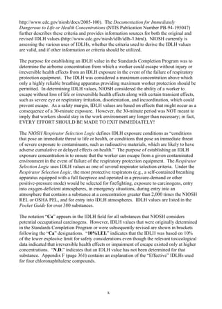 NIOSH Guía de Bolsillo sobre Riesgos Químicos | PDF