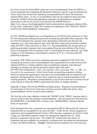 NIOSH Guía de Bolsillo sobre Riesgos Químicos | PDF