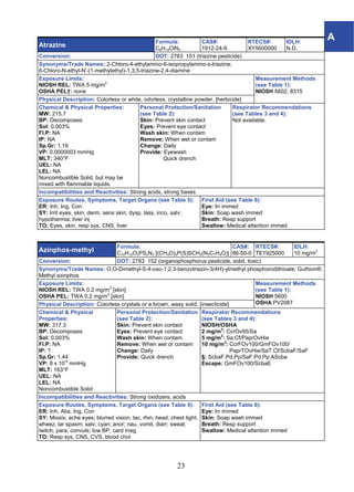 NIOSH Guía de Bolsillo sobre Riesgos Químicos | PDF