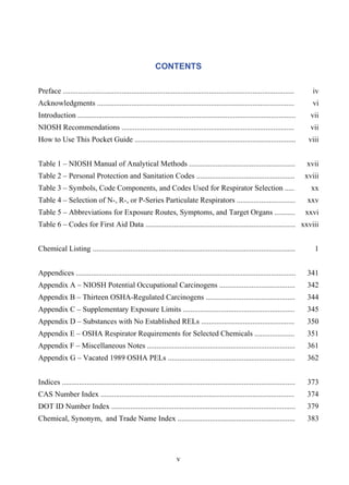 NIOSH Guía de Bolsillo sobre Riesgos Químicos | PDF