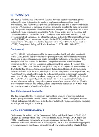 NIOSH Guía de Bolsillo sobre Riesgos Químicos | PDF