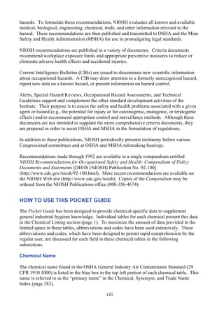 NIOSH Guía de Bolsillo sobre Riesgos Químicos | PDF