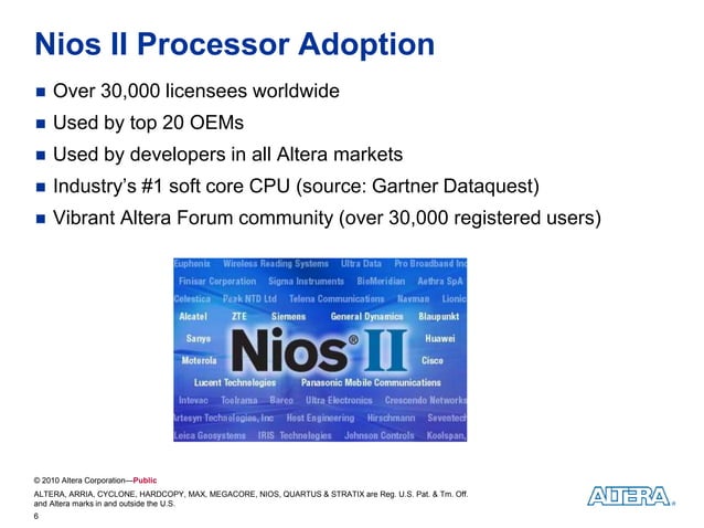 Overview of Nios II Embedded Processor | PPT