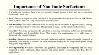 Niosome An Non-Ionic Surfactant Vesicles.pptx | Chemistry | Science