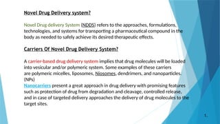 Niosomes as Drug carrier (Novel Drug Delivery system) | PPTX