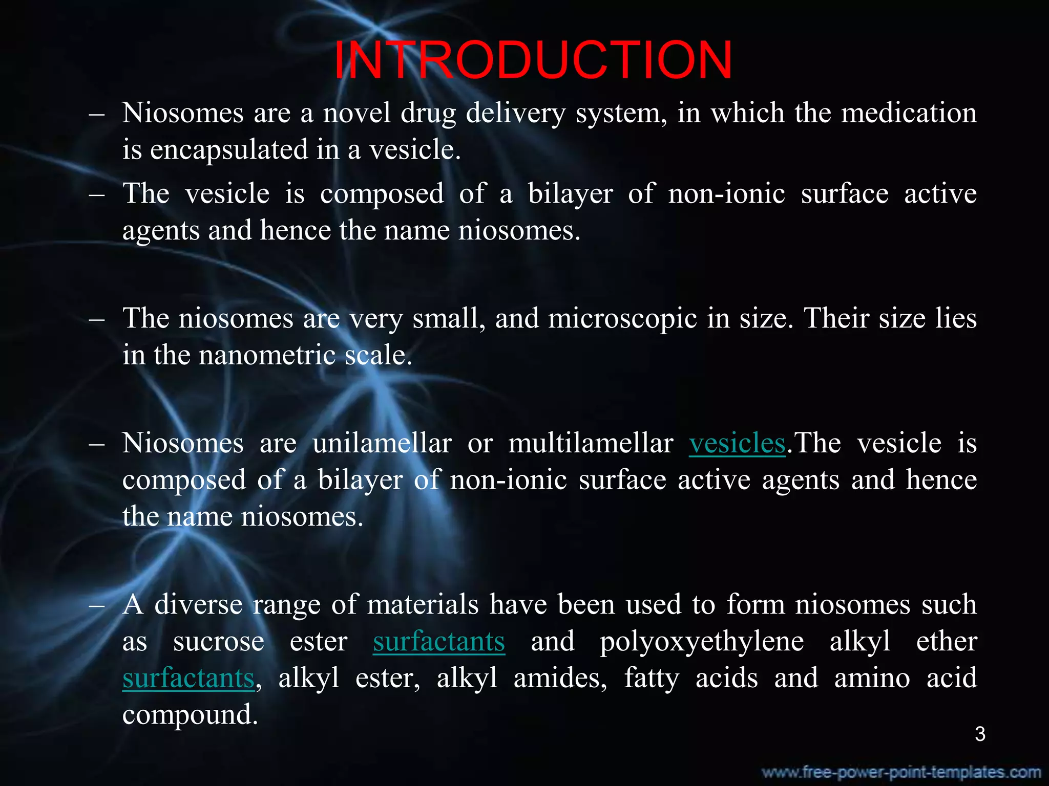 Niosomes by vbr | PPT