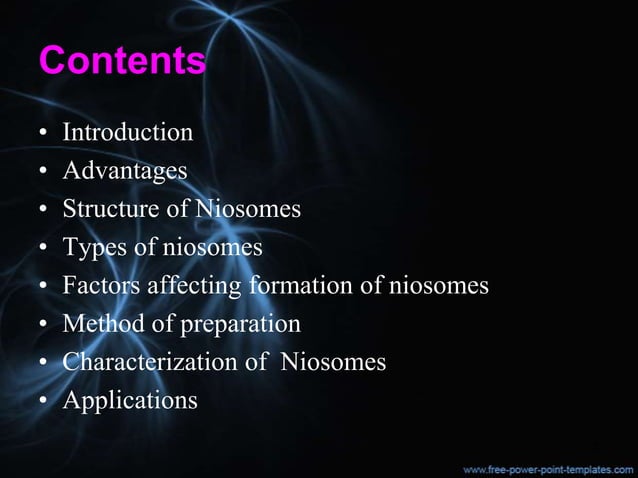 Niosomes by vbr | PPT