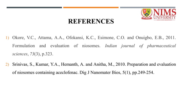 Niosomes (Formulation and evaluation).pptx