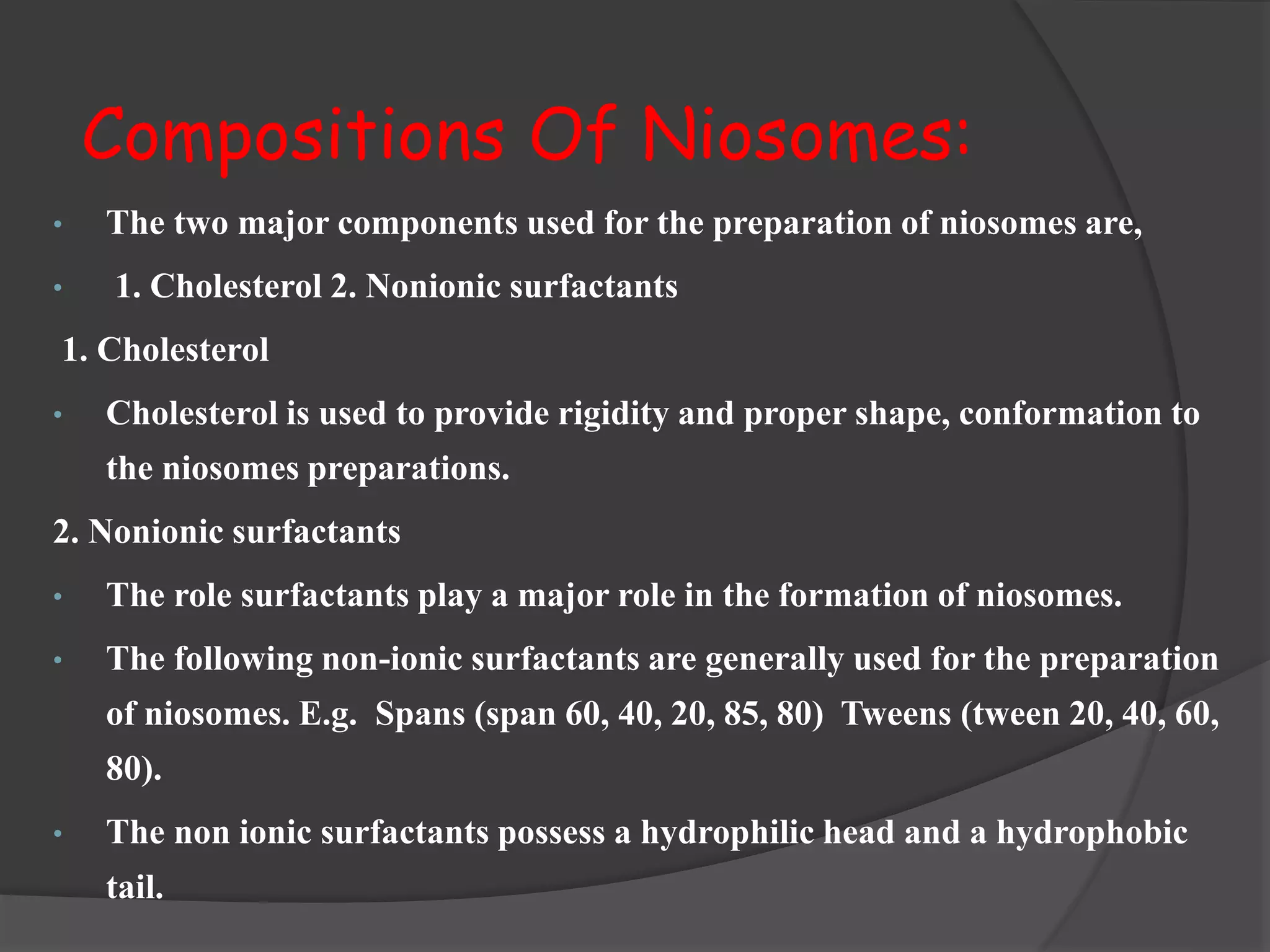 Niosomes ppt | PPTX