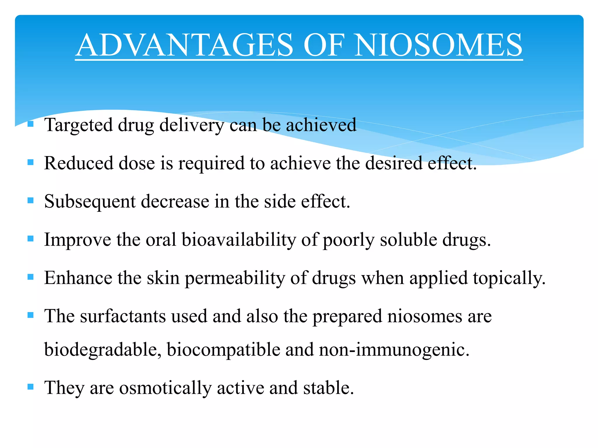 NIOSOME, ITS PREPARATION AND EVALUATION | PDF