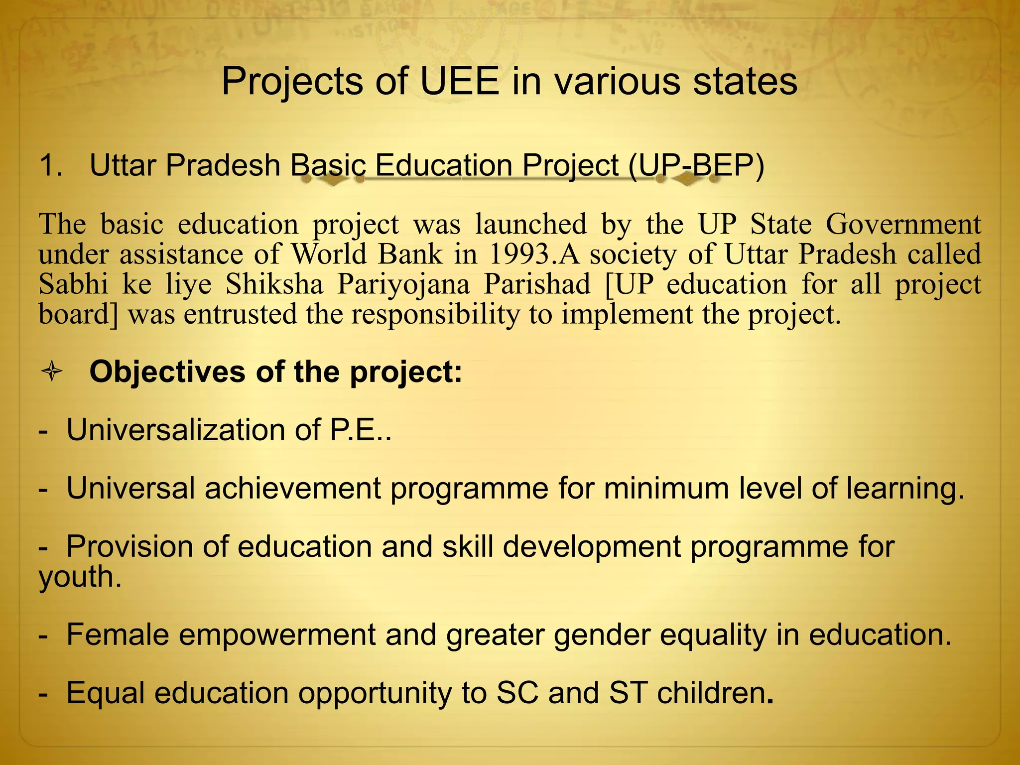 Universalisation of Elementary Education | PPTX