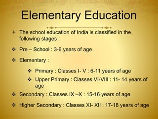 Universalisation of Elementary Education | PPTX