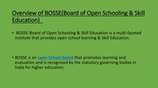 National Institute of Open Schooling Vs Board of Open Schooling & Skill Education | PPTX