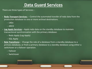 DataGuard - Oracle's Time Machine | PDF | Databases | Computer Software and Applications