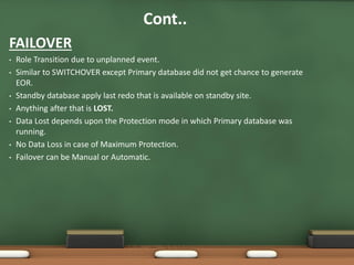 DataGuard - Oracle's Time Machine | PDF | Databases | Computer Software and Applications