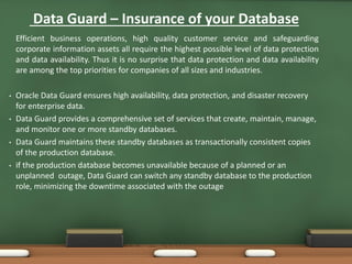 DataGuard - Oracle's Time Machine | PDF | Databases | Computer Software and Applications