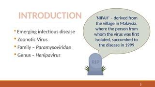 NIPAH VIRUS (preventive and social medicine) | PPT