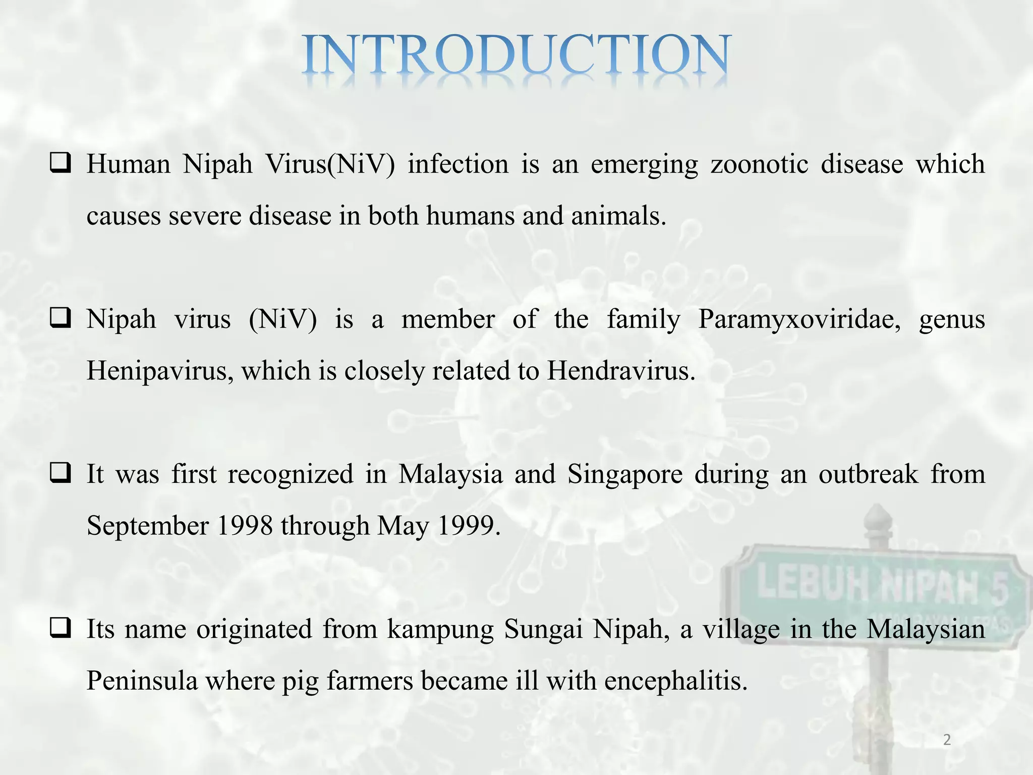 Nipah virus ppt | PPTX | Infectious Diseases | Diseases and Conditions