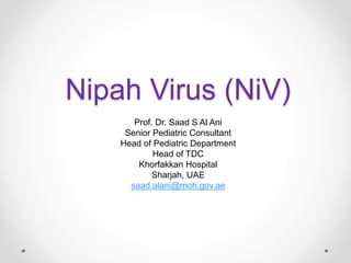Nipah virus (ni v) | PPTX