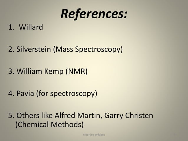 Niper jee syllabus | PPTX | Chemistry | Science