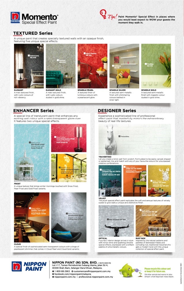 Nippon Paint Interior - Exterior House Painting Colour Card | PDF