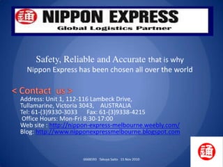 Nippon express Melblourne | PDF