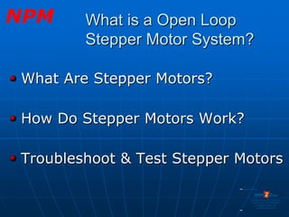 Nippon Pulse America unraveling the mystery of stepper motor technology presentation | PPT