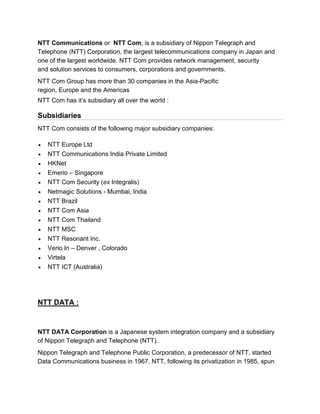 Nippon telegraph and telephone corporation | PDF