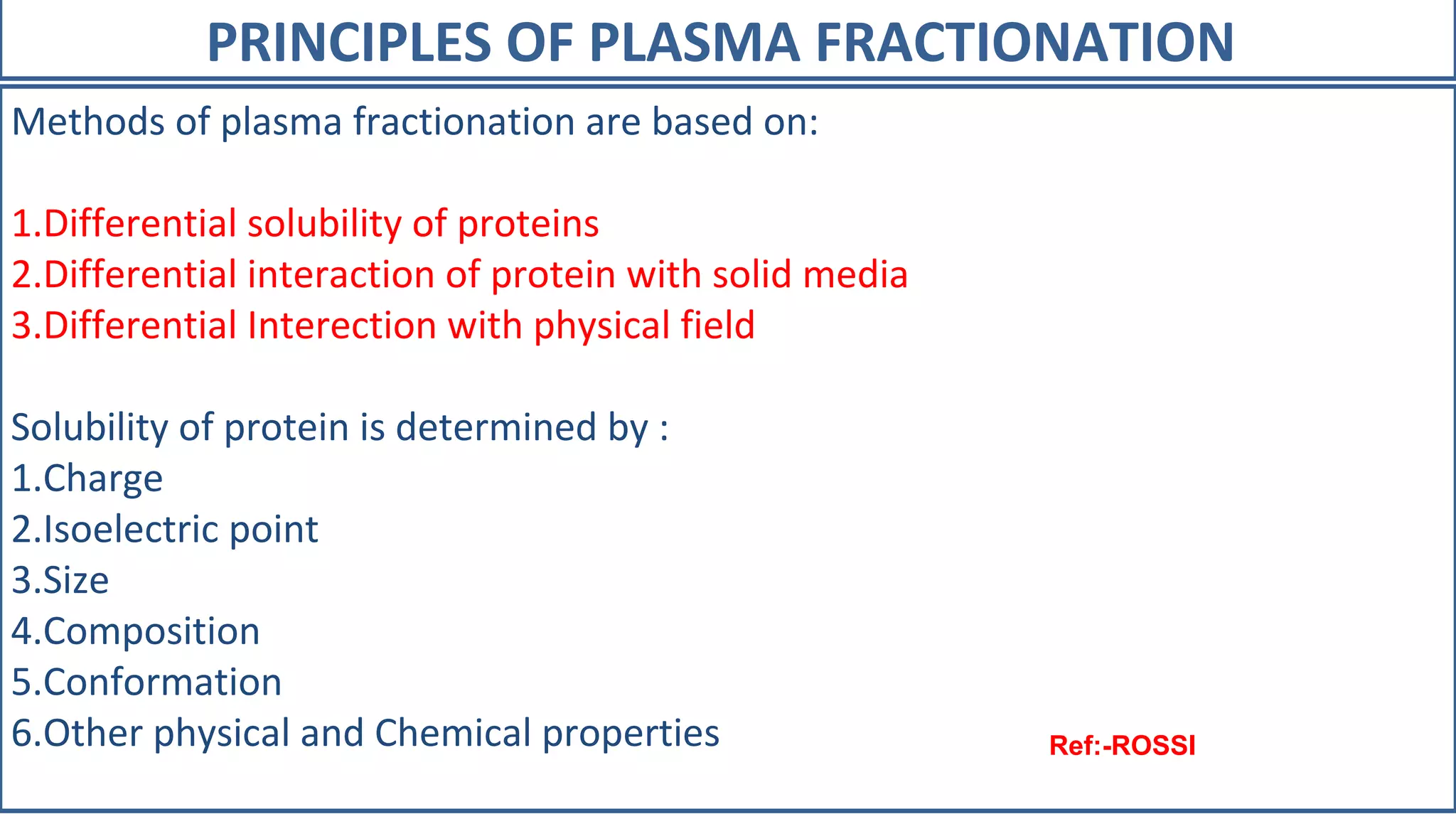 Plasma fractionation | PPT