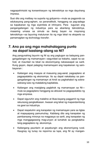 Primer on National Industrialization (Full Text Filipino) | PDF