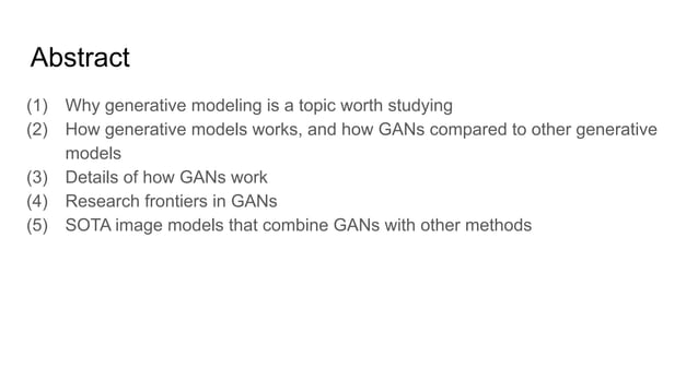 Nips 2016 tutorial generative adversarial networks review | PPT