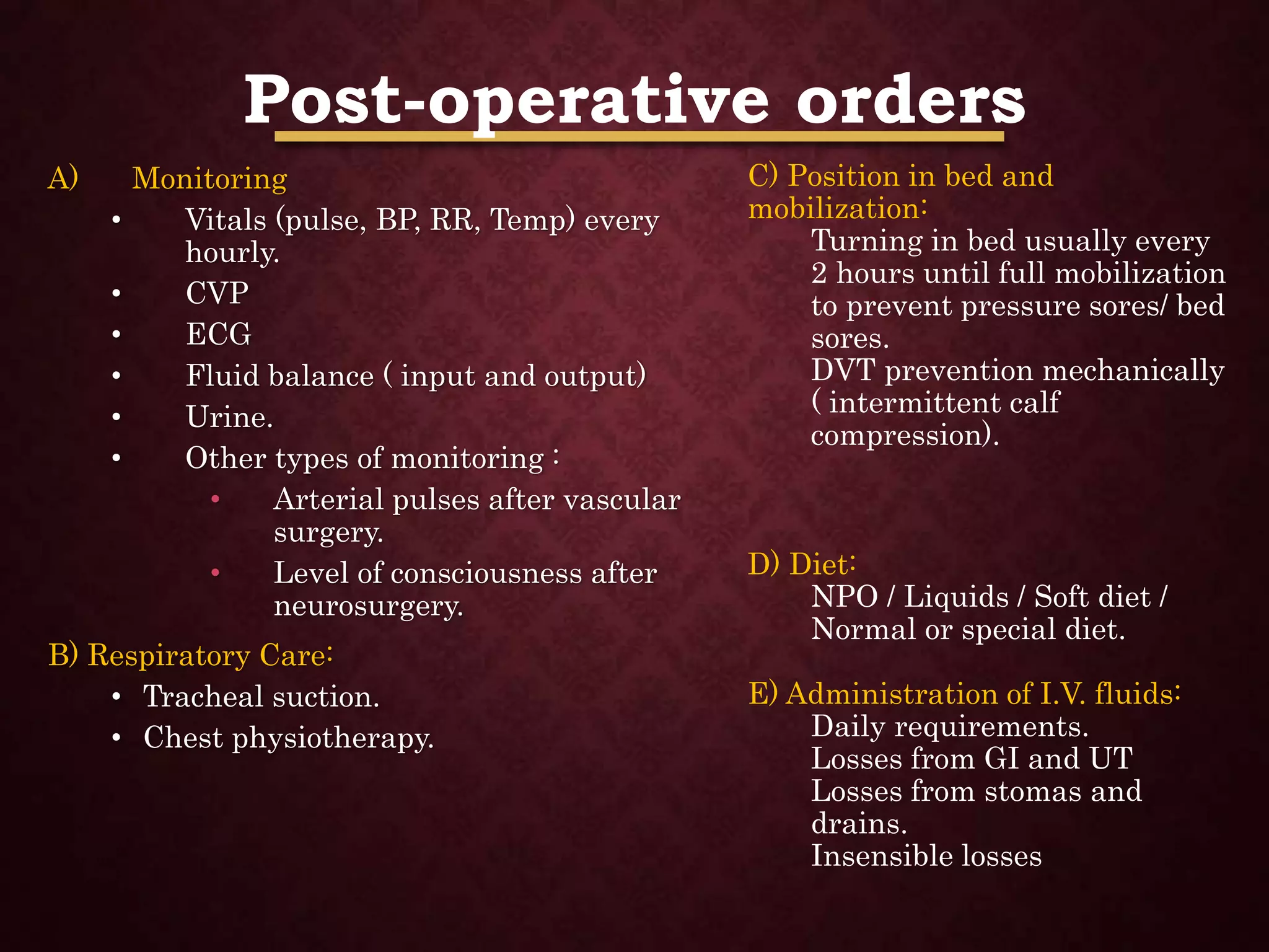 Post-operative care by Dr Nipun Bansal | PPT