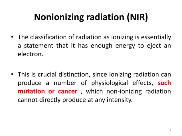 Non-ionizing radiation.pptx | Chemistry | Science