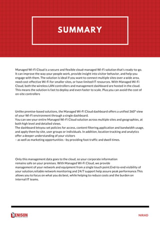 Nirad The cloud managed networking solution | PDF | Cloud Computing ...