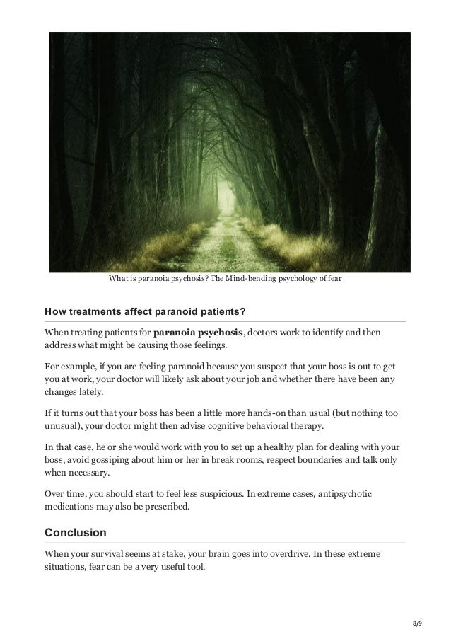 What is paranoia psychosis? The Mind-bending psychology of fear | PDF