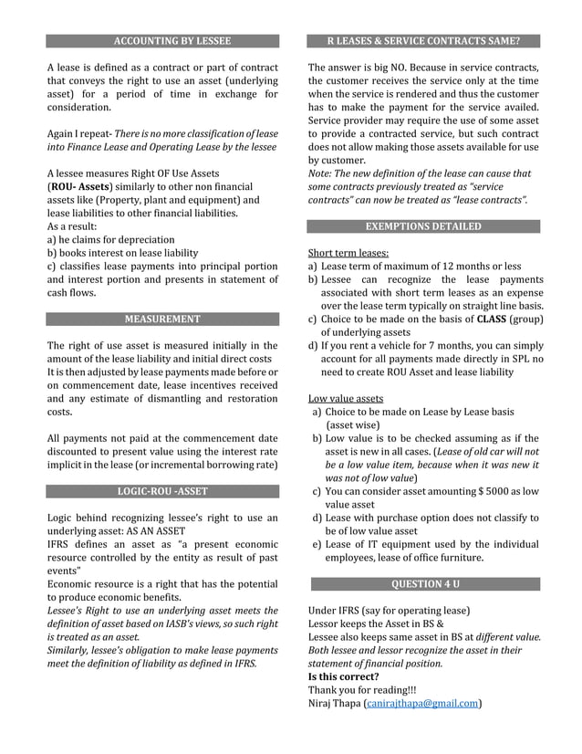 IFRS 16: Leases | PDF