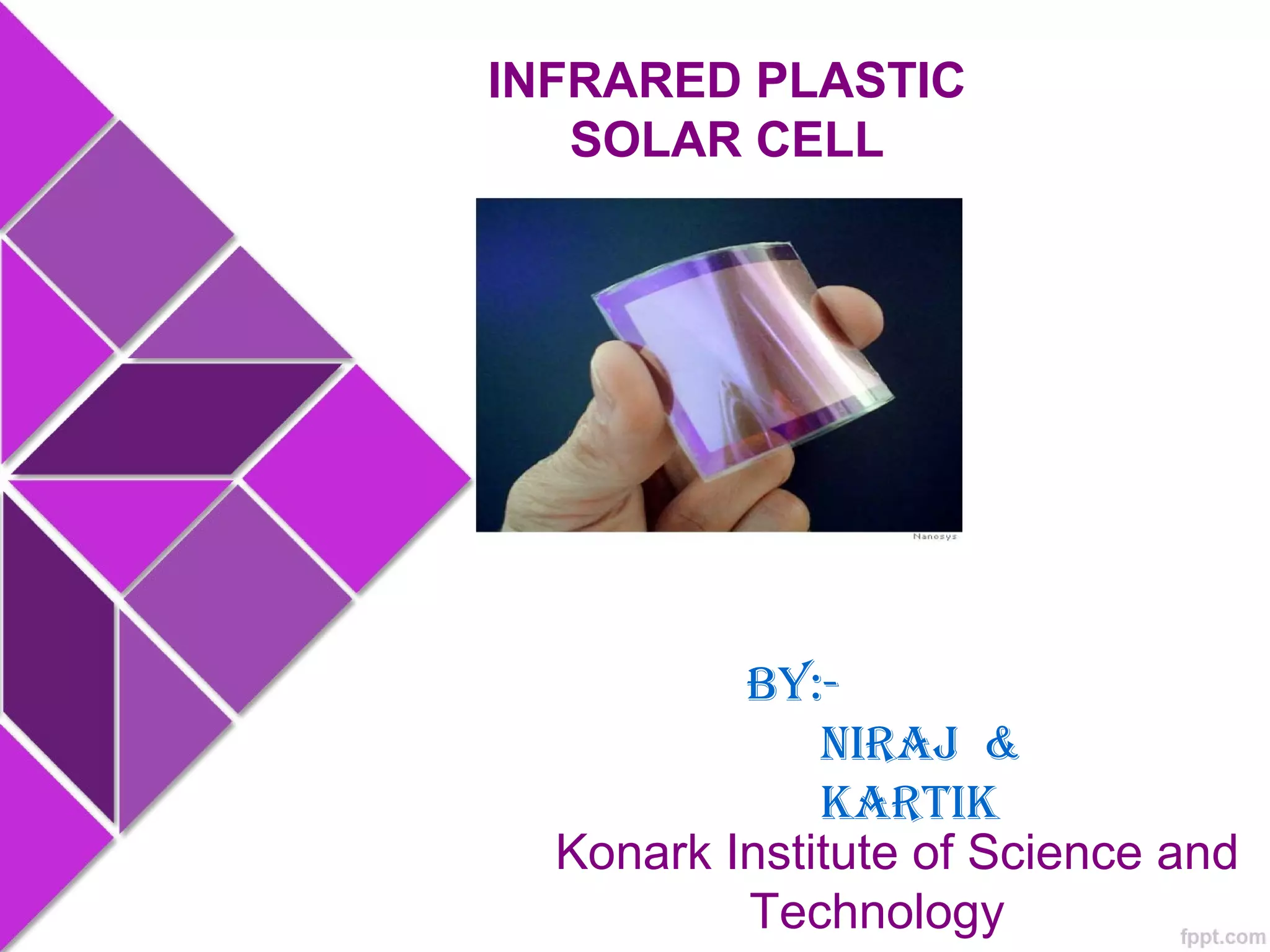 Infrared Plastic Solar Cell | PPT