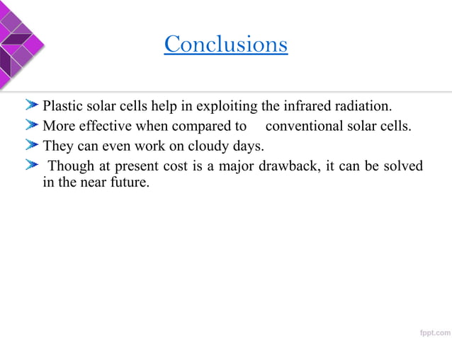 Infrared Plastic Solar Cell | PPT | Chemistry | Science
