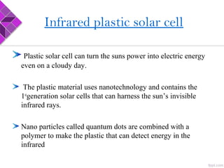 Infrared Plastic Solar Cell | PPT
