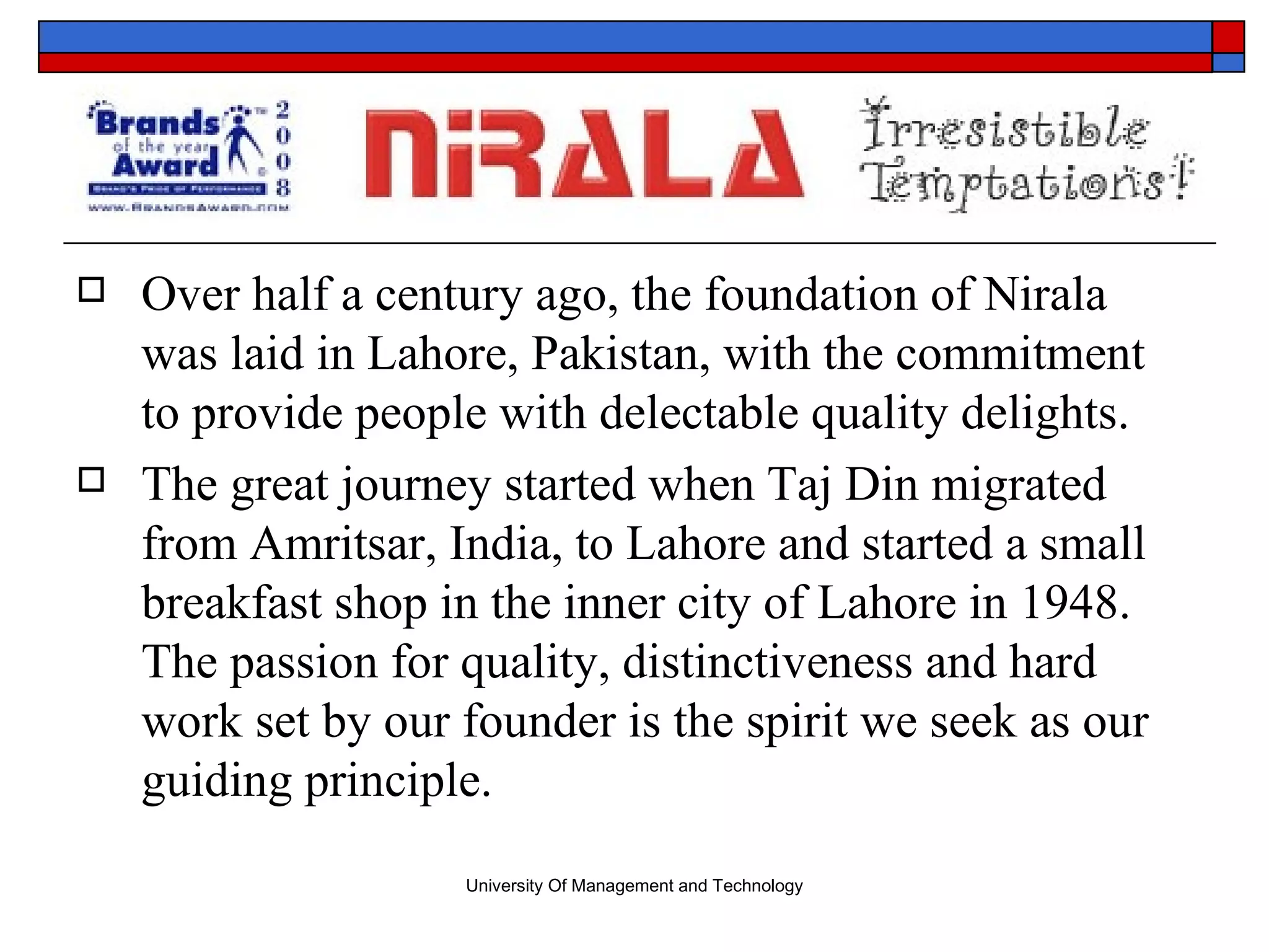 Nirala Sweets | PPT