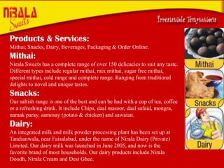 Nirala Sweets | PPTX