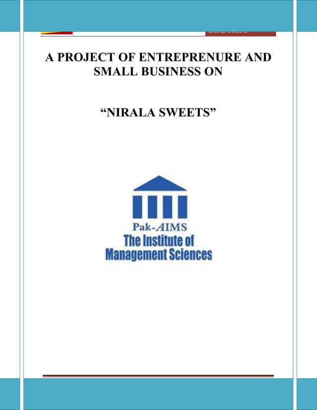 Nirala sweets final project report | DOCX